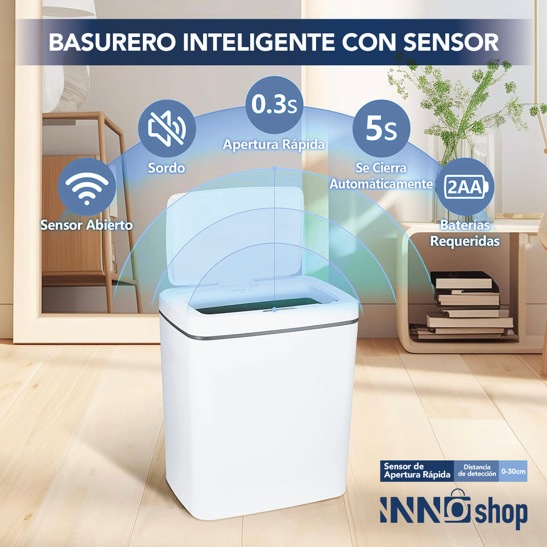 BASURERO INTELIGENTE CON SENSOR 18L – INNOshopcr